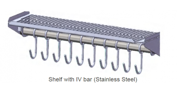 Optional IV Bar for both the Vertical and Horizontal Laminar Flow Hoods